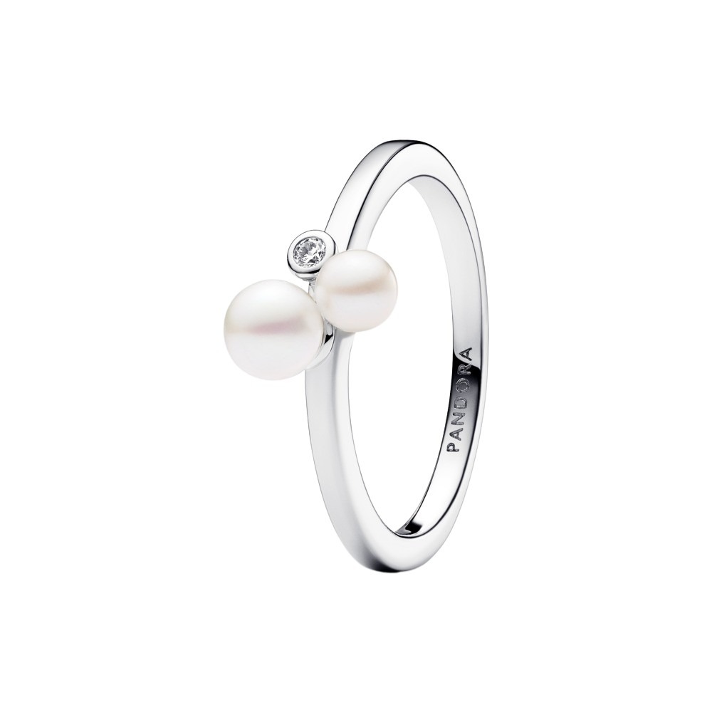PANDORA 193156C01-48 Anillo de plata de primera ley con perla cultivada ...