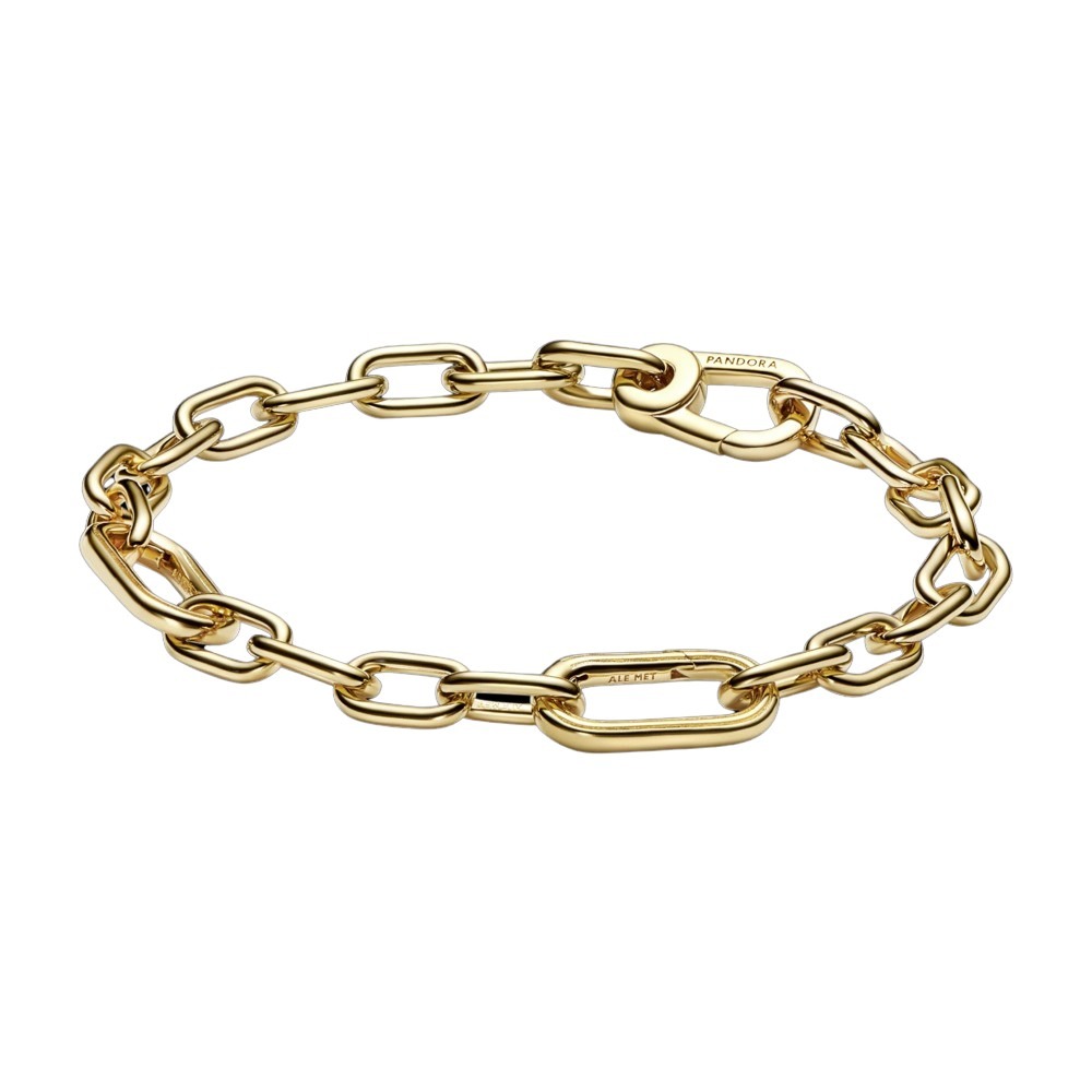 PANDORA 569662C00-1 Collar de eslabones chapado en oro de 14k