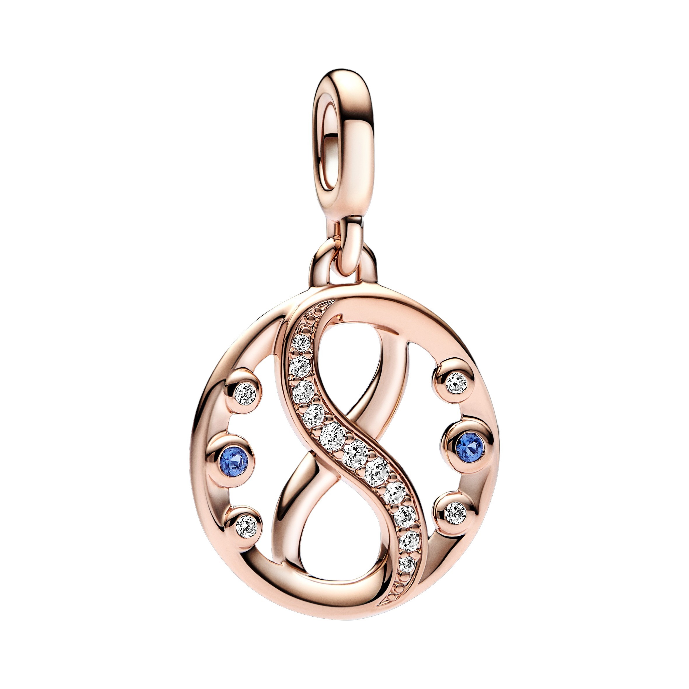 PANDORA 782696C01 Medallón infinito chapado en oro rosa de 14k con ...