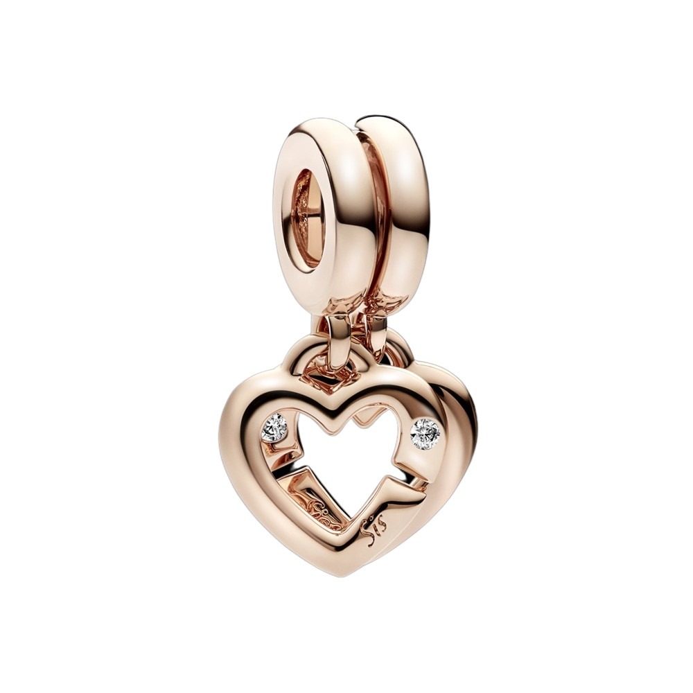 PANDORA 789538C01 Amuleto chapado en oro rosa de 14k con racimo de ...
