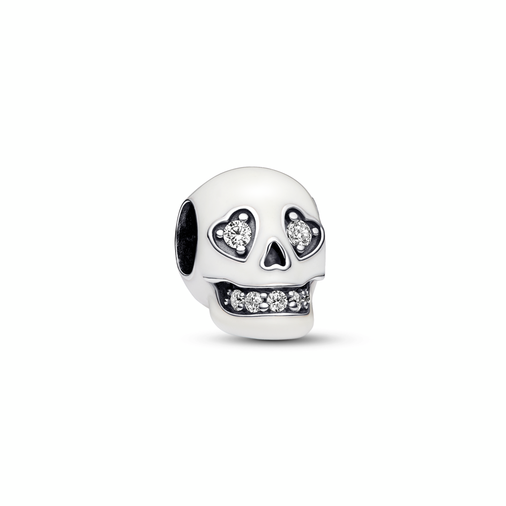 PANDORA 792811C01 Charm de calavera en plata de primera ley con ...